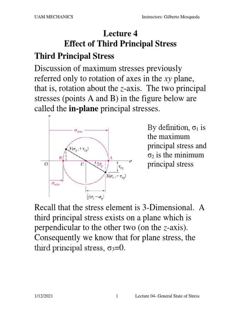 Effect of Third Principal Stress Third Principal Stress | PDF | Stress ...
