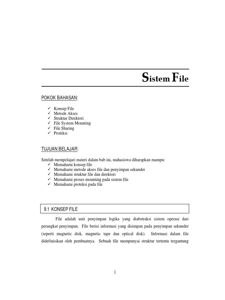 Fungsi Utama Manajemen File | PDF