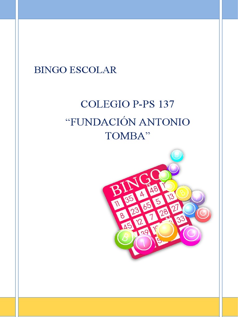 Bingo Escolar | PDF
