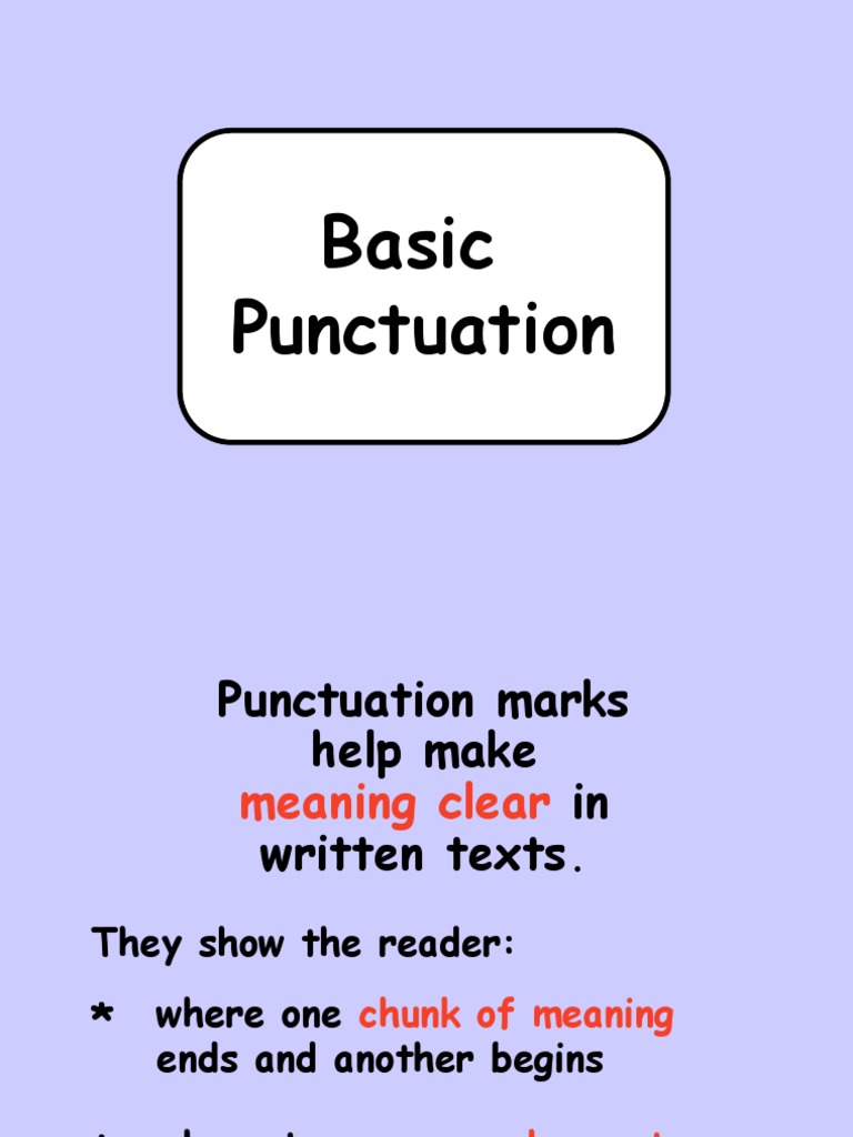 Basic Punctuation | PDF | Ellipsis | Comma