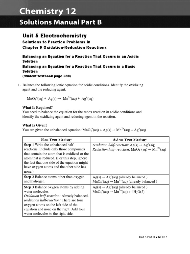 Unit 5 Part B | PDF | Redox | Chemical Reactions