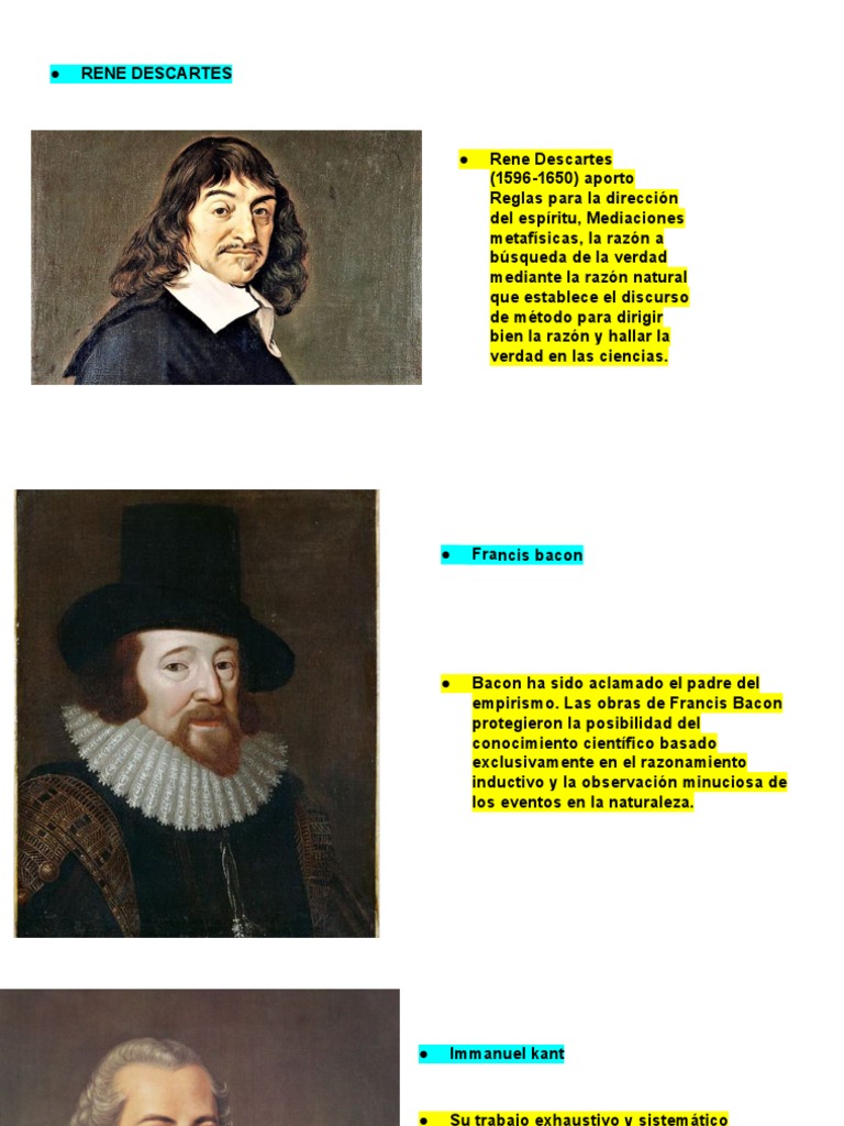 Principales Filósofos Ilustrados | PDF