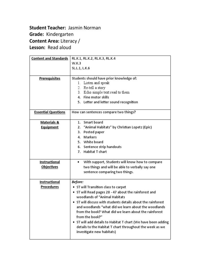 Recorded Lesson Plan | PDF