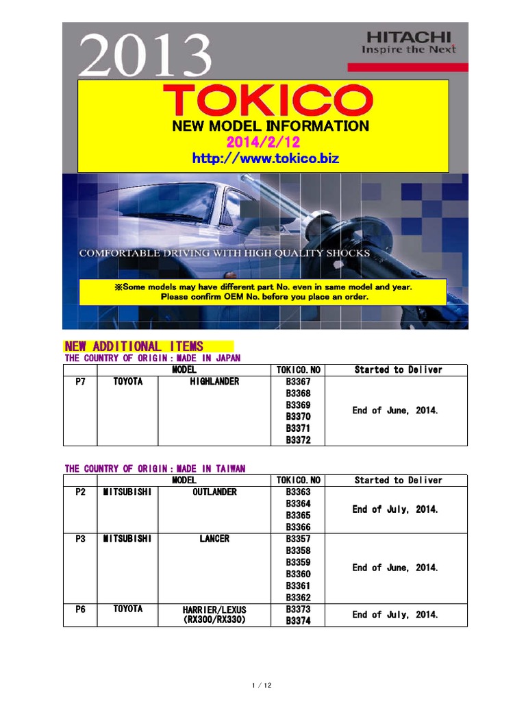 Shock Tokico | PDF