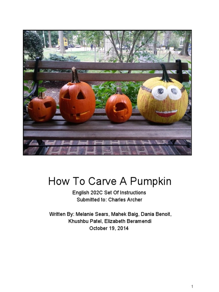 How To Carve A Pumpkin | PDF
