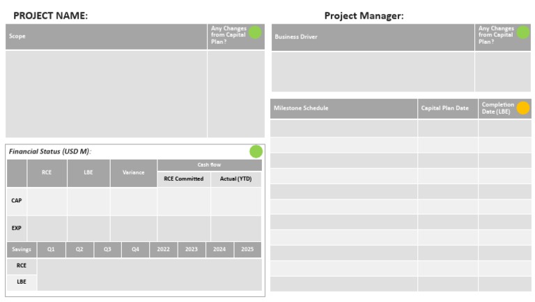 1 Pager Project Reporting | PDF