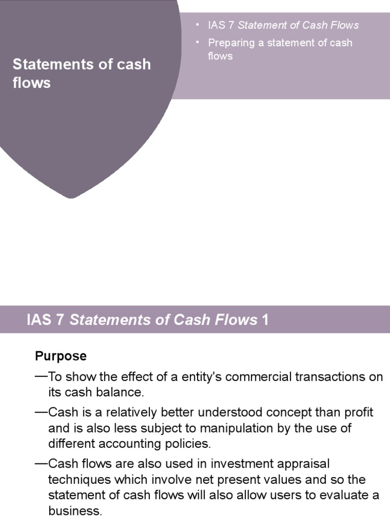 IAS 7 - Statement of Cash Flows | PDF | Cash Flow Statement | Depreciation