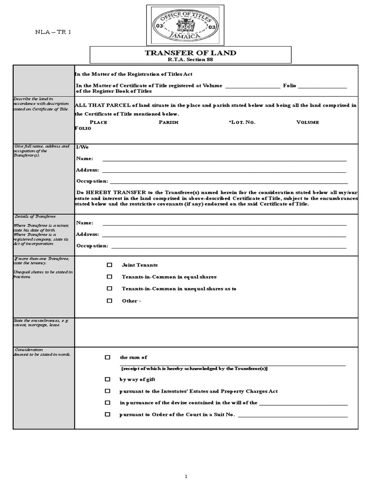 Transfer of Land | PDF | Concurrent Estate | Notary Public
