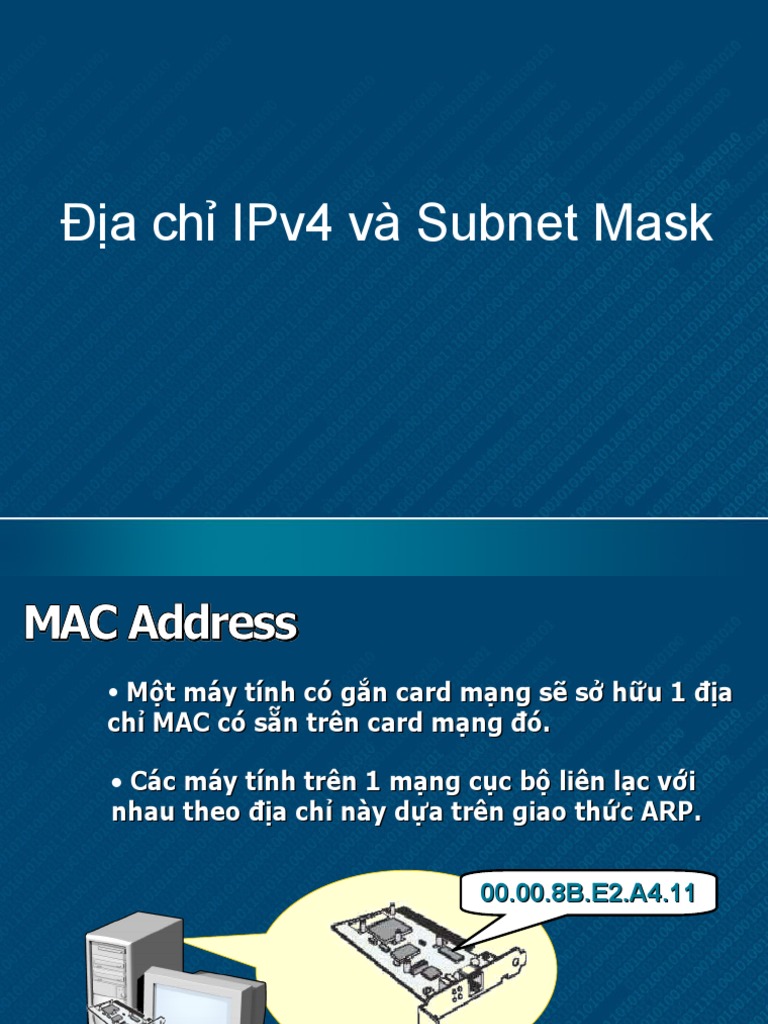 Địa Chỉ Ipv4 Và Subnet Mask | PDF | Ip Address | Computer Engineering