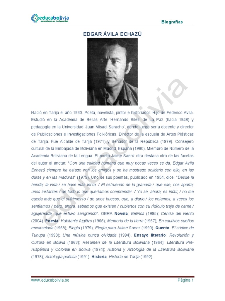 Edgar Ávila Echazú | PDF