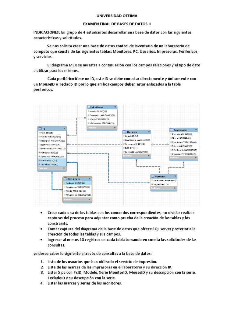 Proyecto Final de Bases de Datos Ii | PDF | Periférico | Bases de datos