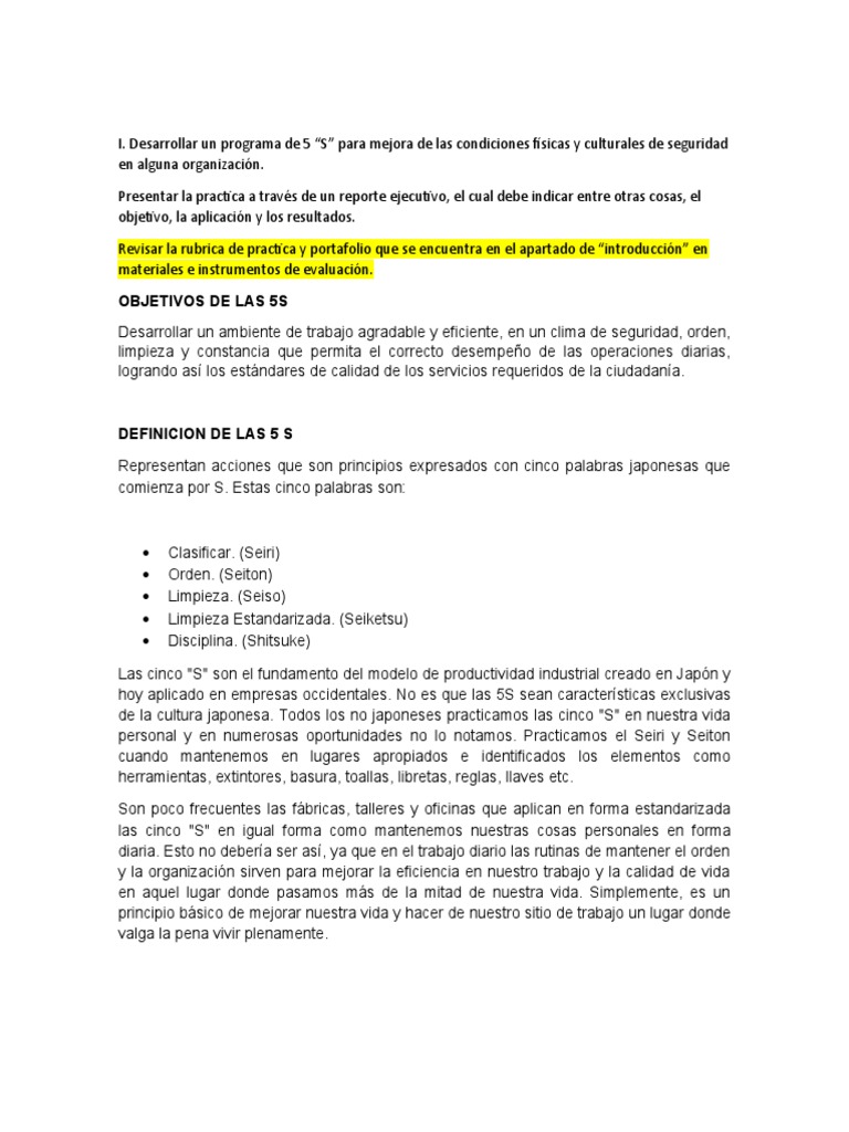 Programa de Las 5 S | PDF