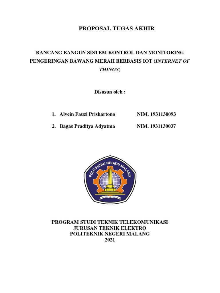 Proposal Tugas Akhir Fix | PDF | Teknologi & Rekayasa