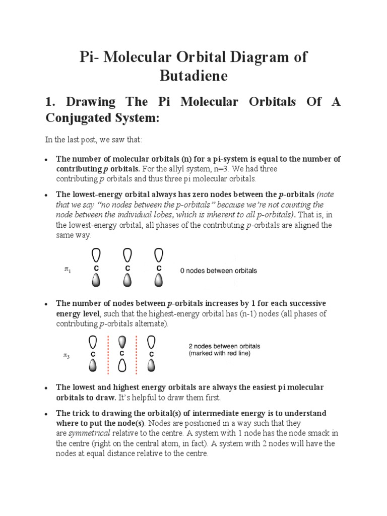 Pi Molecular Orbital Diagram | PDF | Atomic Orbital | Molecular Orbital