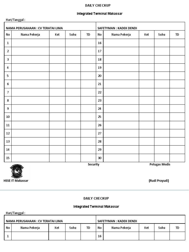 Daily Checkup | PDF