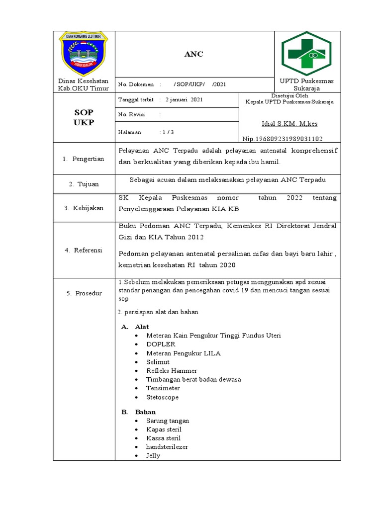Sop ANC | PDF