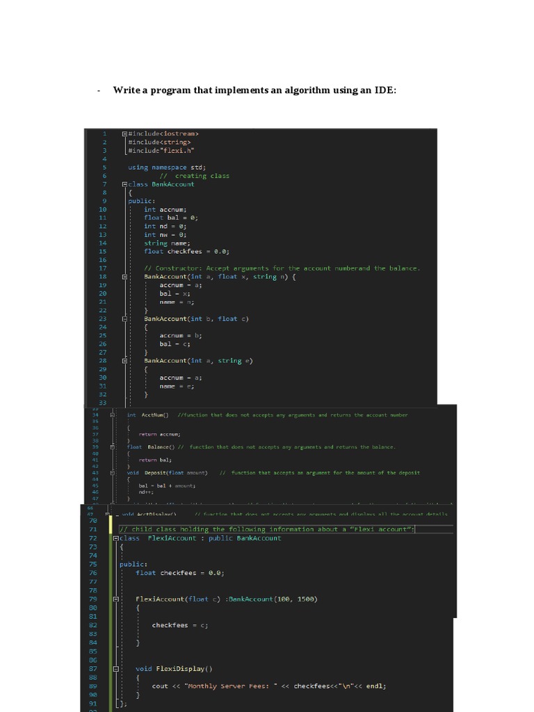 Write A Program That Implements An Algorithm Using An IDE | PDF | Computer Programming ...