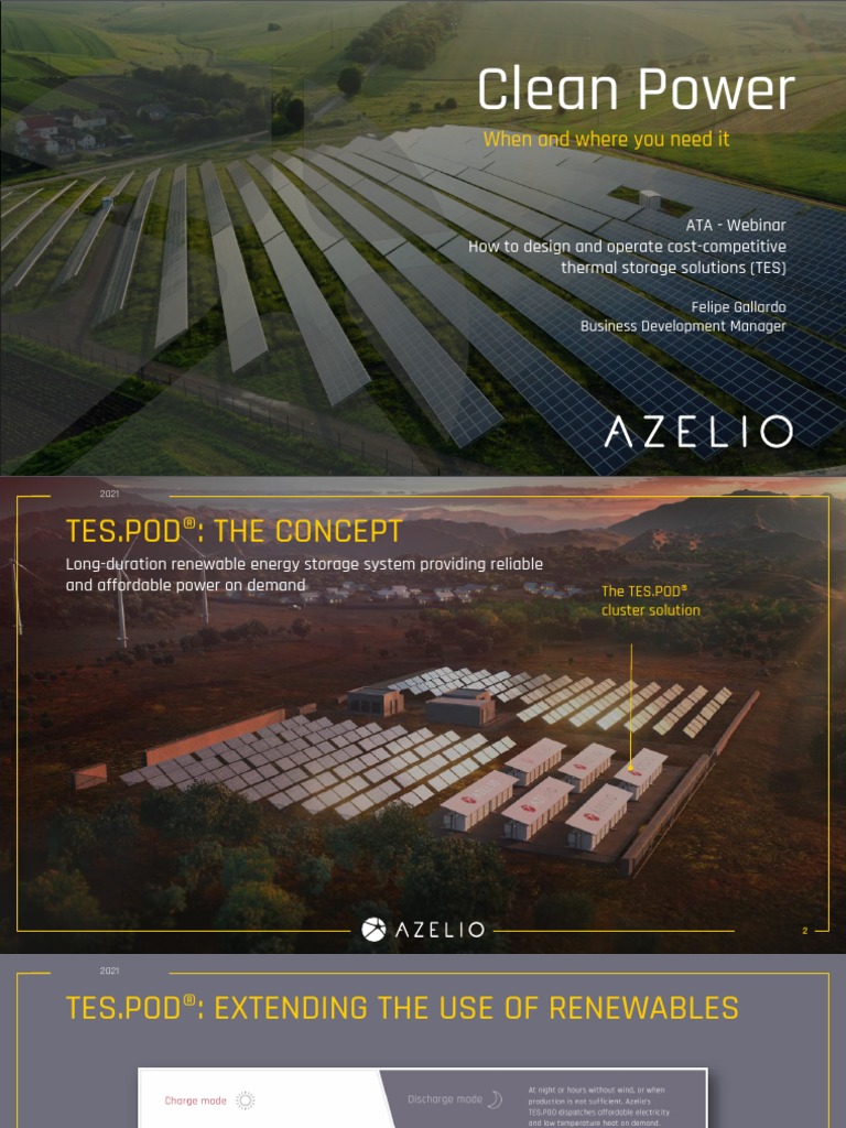 Azelio_ATA_Design_&_Operate_TES | PDF | Solar Power | Photovoltaics