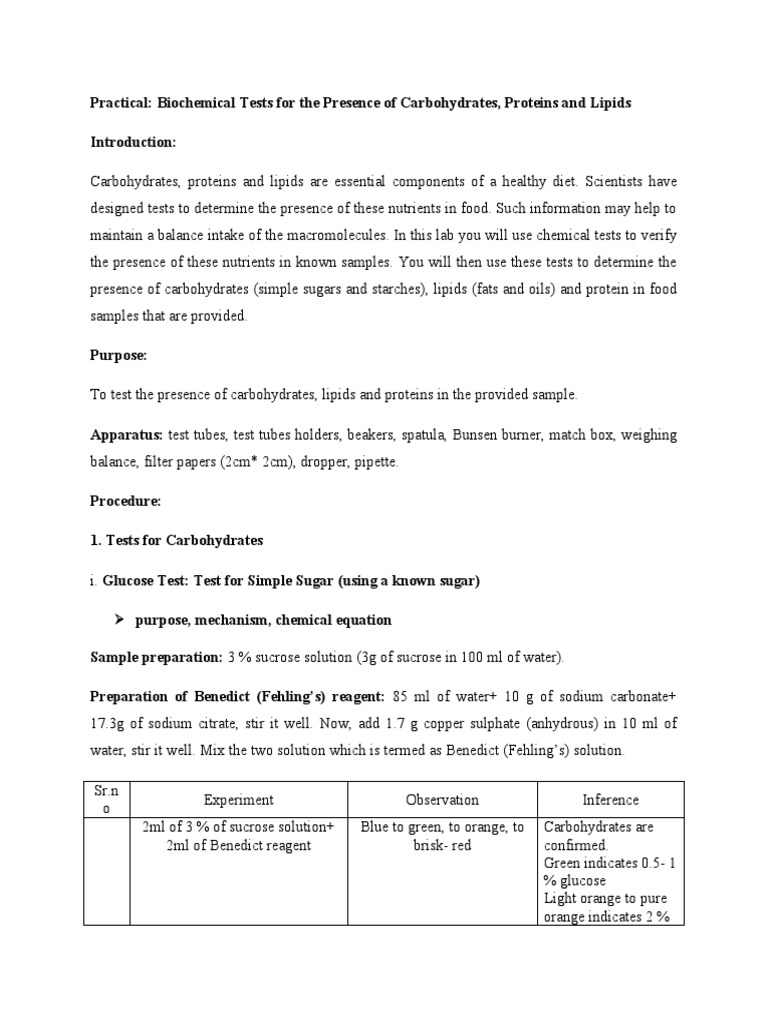 Biochemical Tests | PDF | Carbohydrates | Starch