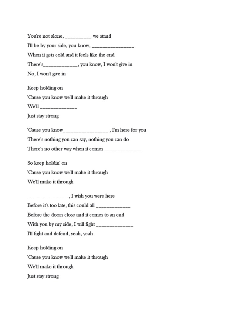 Keep Holding On | PDF | Self-Improvement