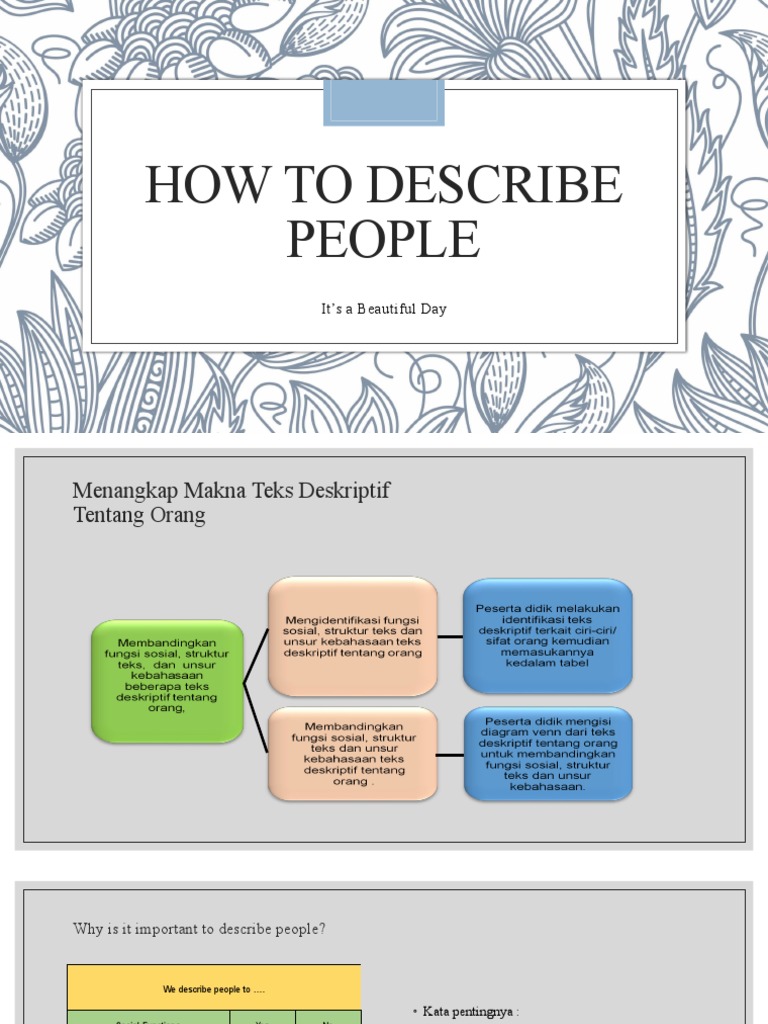 HOW To Describe People | PDF