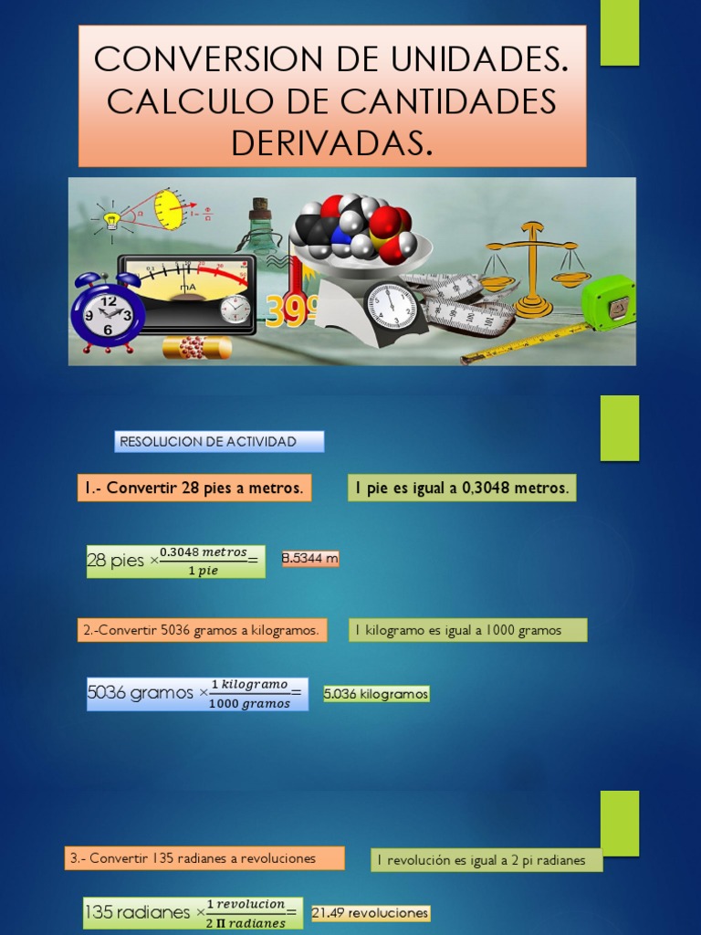 Conversion De Unidades PDF Kilogramo Pi