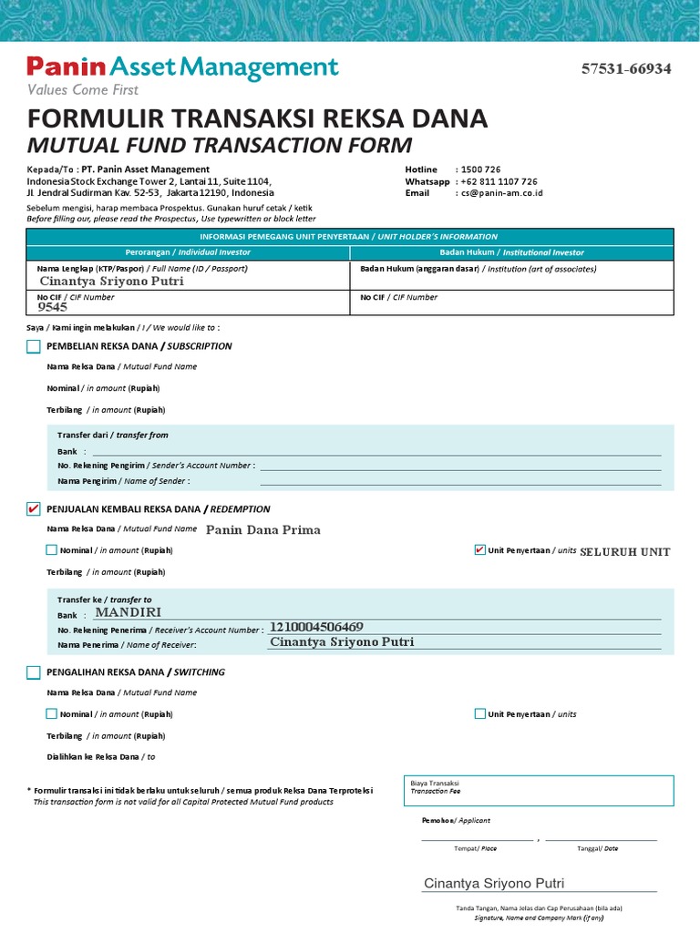 Panin Dana Prima | PDF