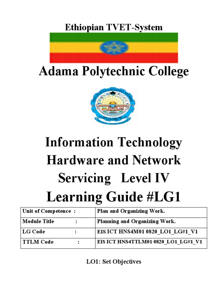 Planning Work Objectives in ICT Training | PDF | Goal | Educational ...