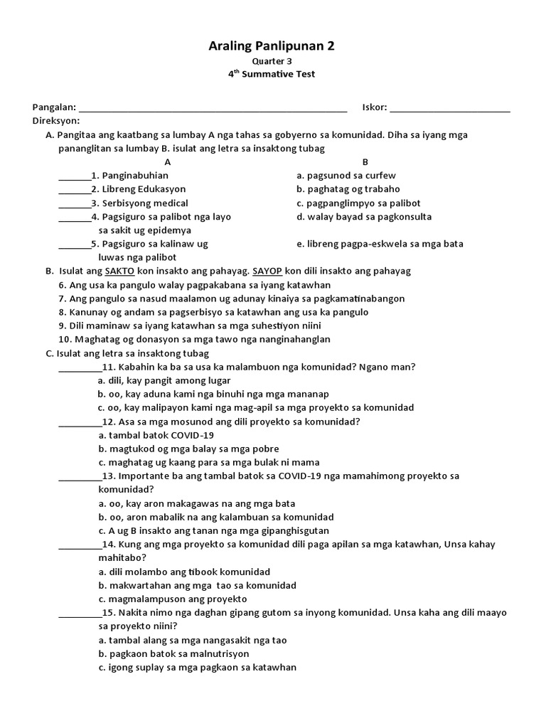 Aral Pan 2 | PDF