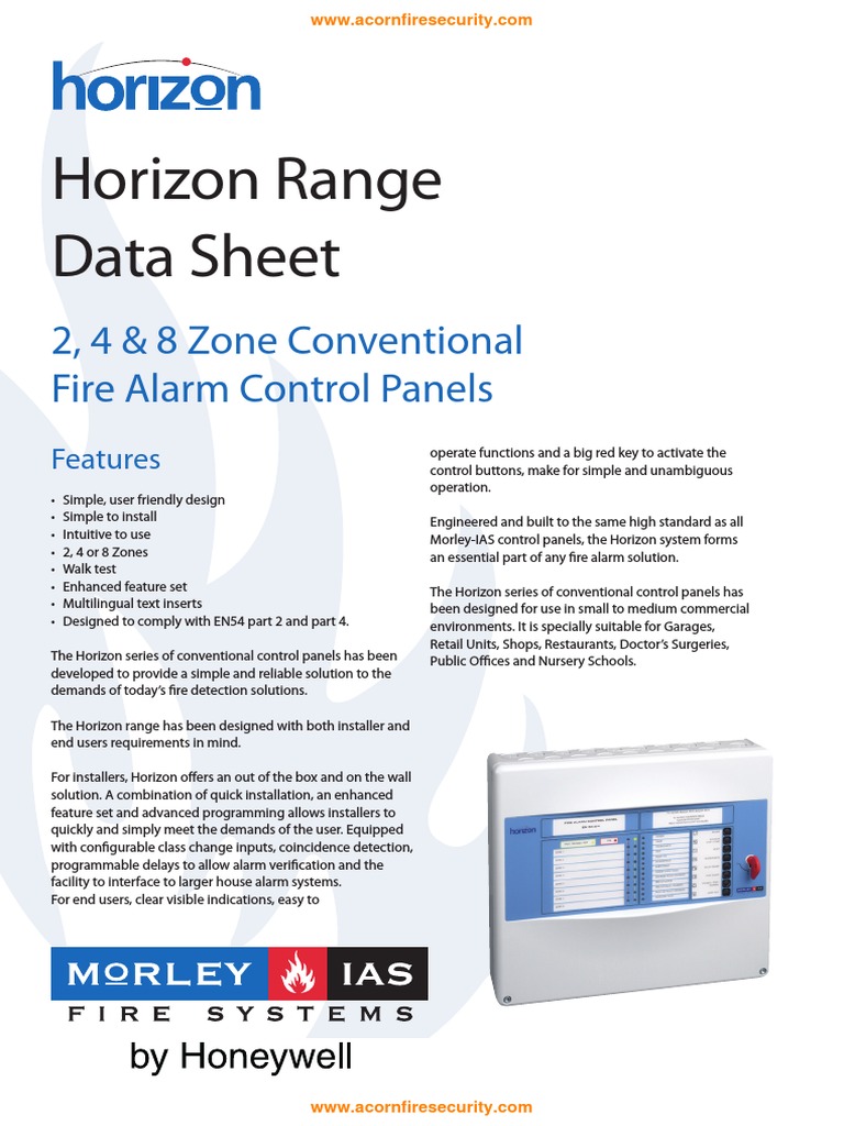 Morley Horizon Datasheet 0214 | PDF | Technology & Engineering