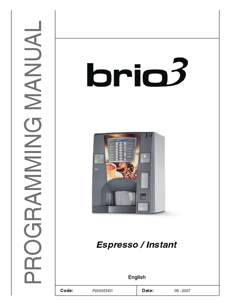 Programming Manual | PDF | Vending Machine | Menu