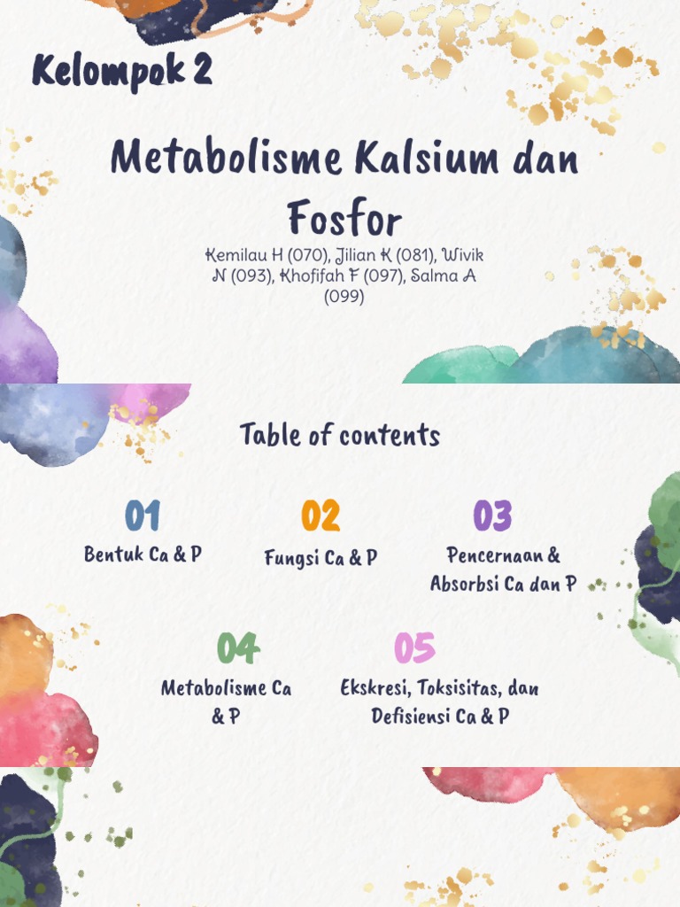 Kelompok 2 - Metabolisme Kalsium Dan Fosfor | PDF