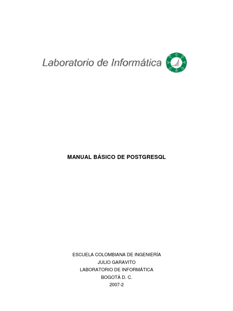 Manual Basico de PostgreSQL | PDF | Postgre Sql | Contraseña
