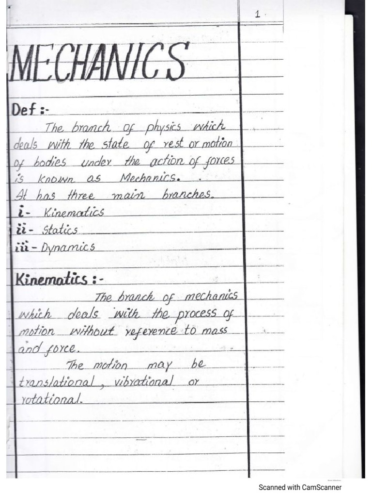 Mechanics Notes Theoretical Mechanics by Schaum Series CH 6. | PDF