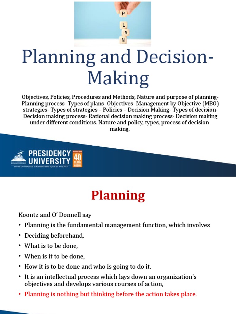 Module 2principles of Management | PDF | Goal | Strategic Planning