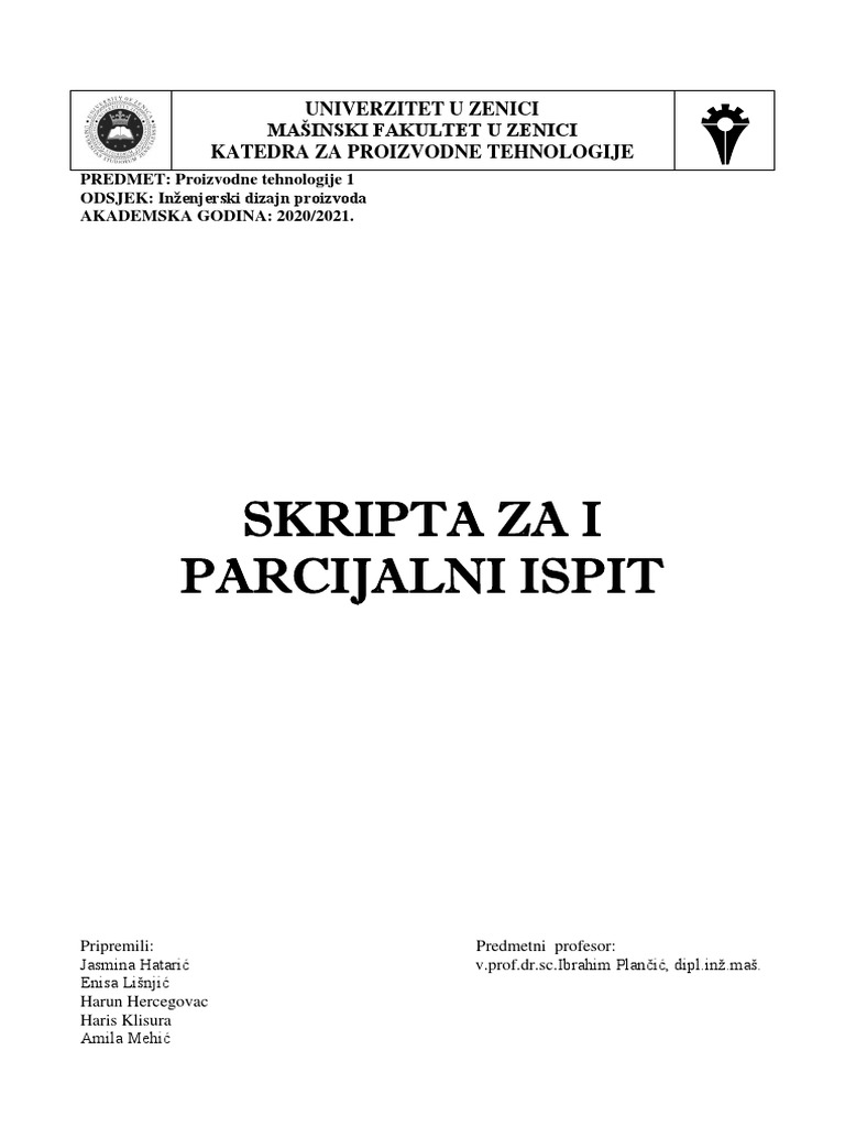 Skripta Za I Parcijalni | PDF