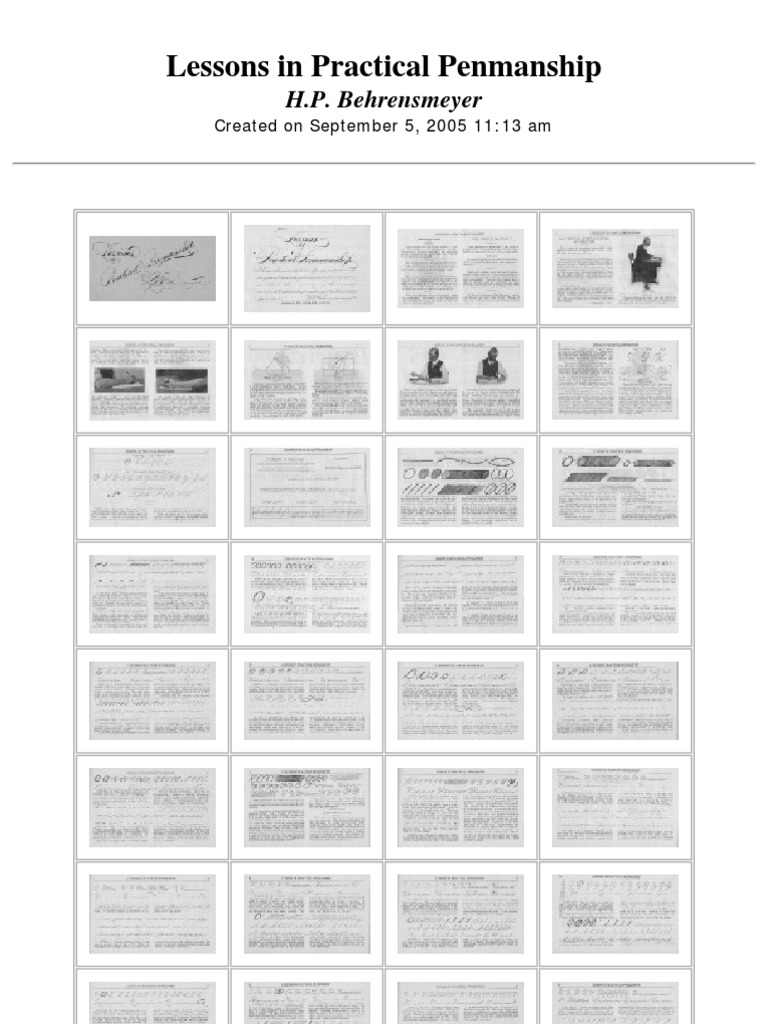Behrensmeyer - Lessons in Practical Penmanship | PDF