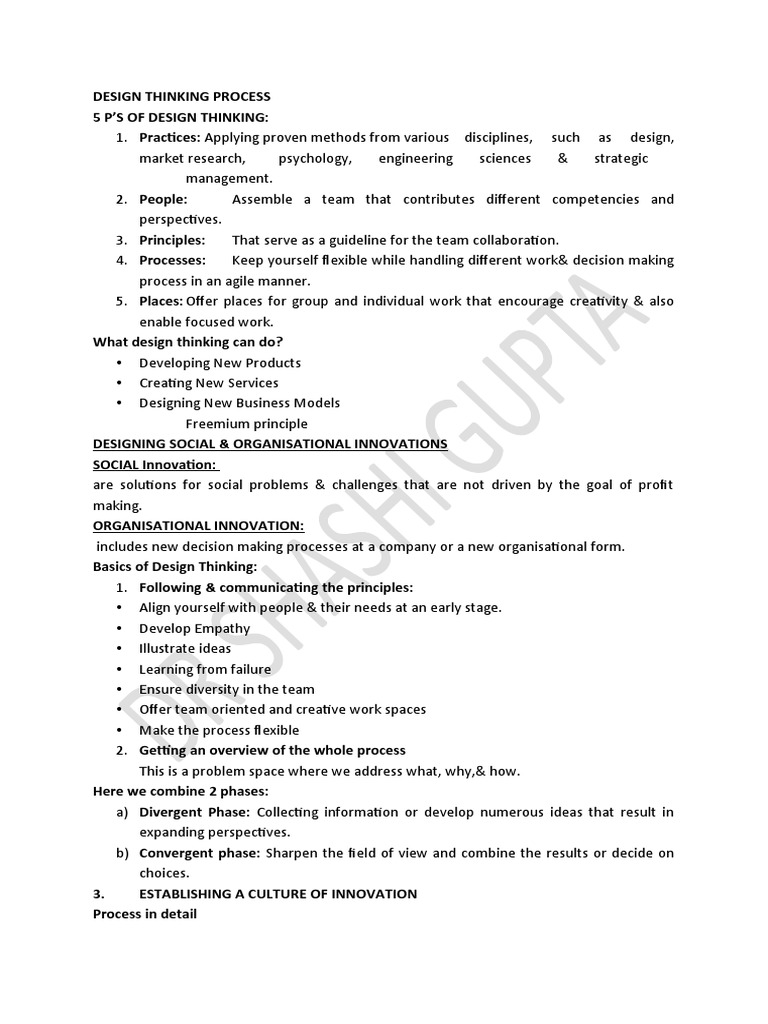 Design Thinking Process Overview | PDF | Design Thinking | Empathy
