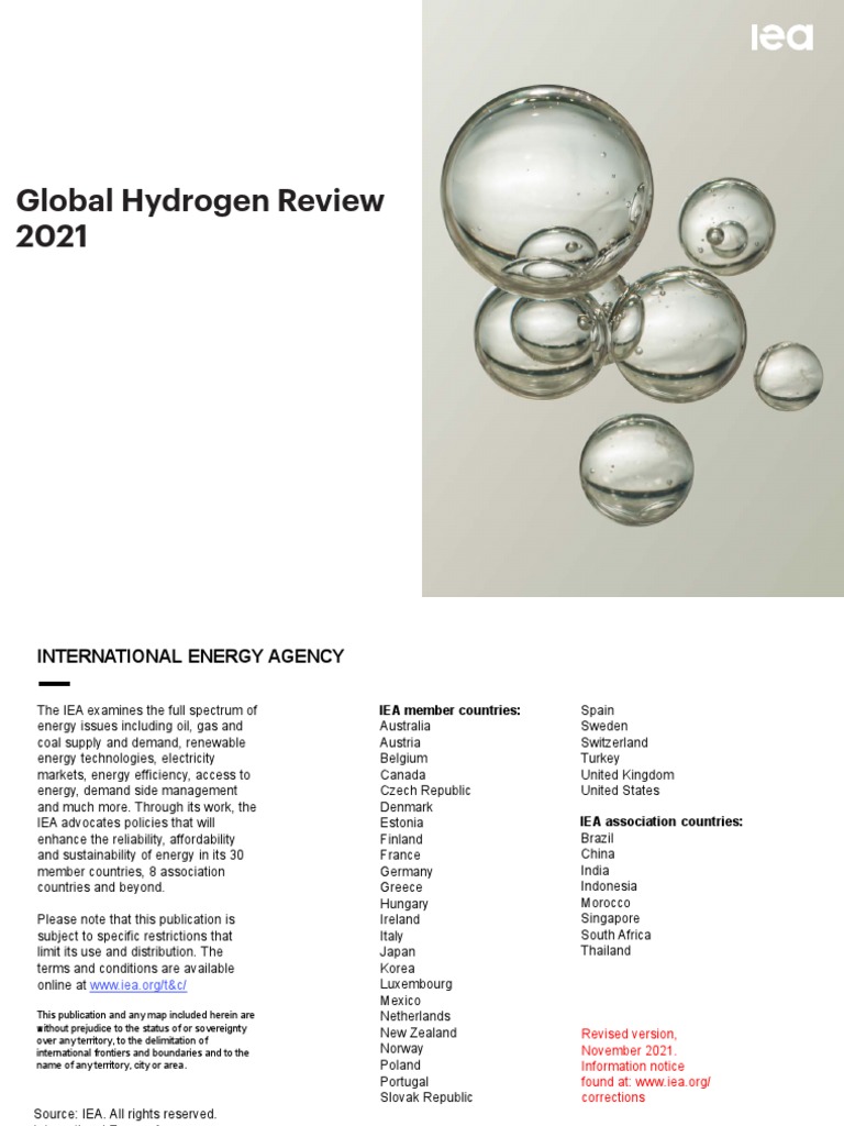 Global Hydrogen Review 2021 Insights | PDF | International Energy ...