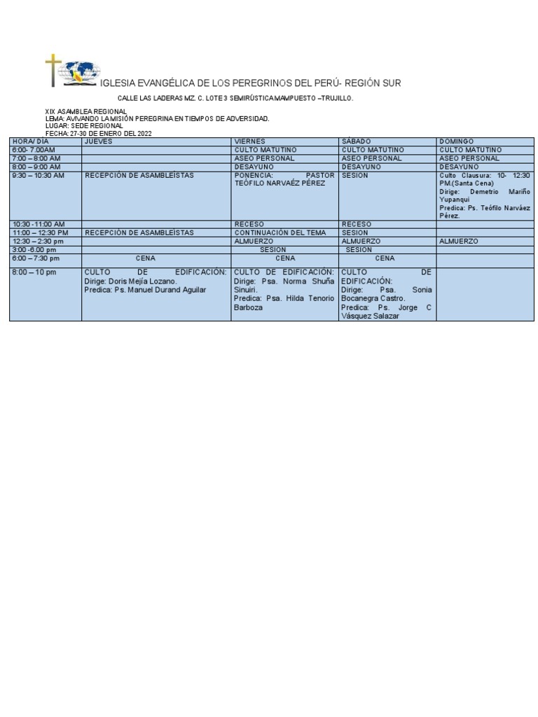 Programa de Asamblea | PDF