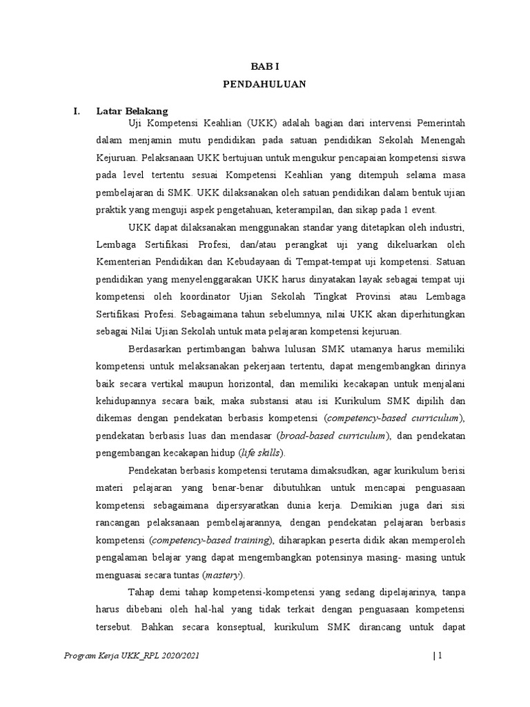 Program Kerja Ujikom RPL.2020 2021 New | PDF