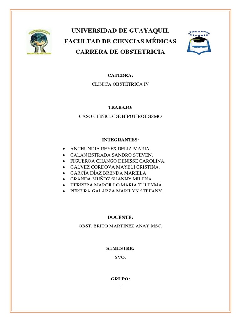 Caso Clinico de Hipotiroidismo. Corregido | PDF