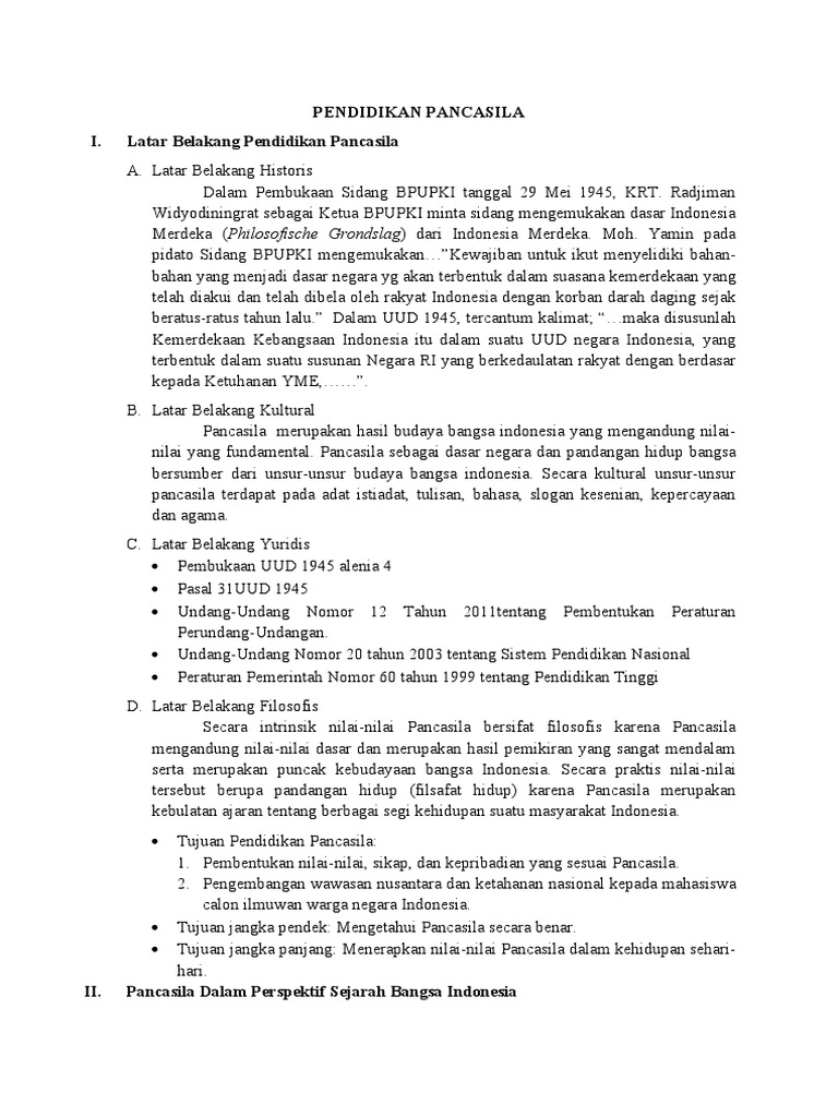 Resume Pendidikan Pancasila | PDF