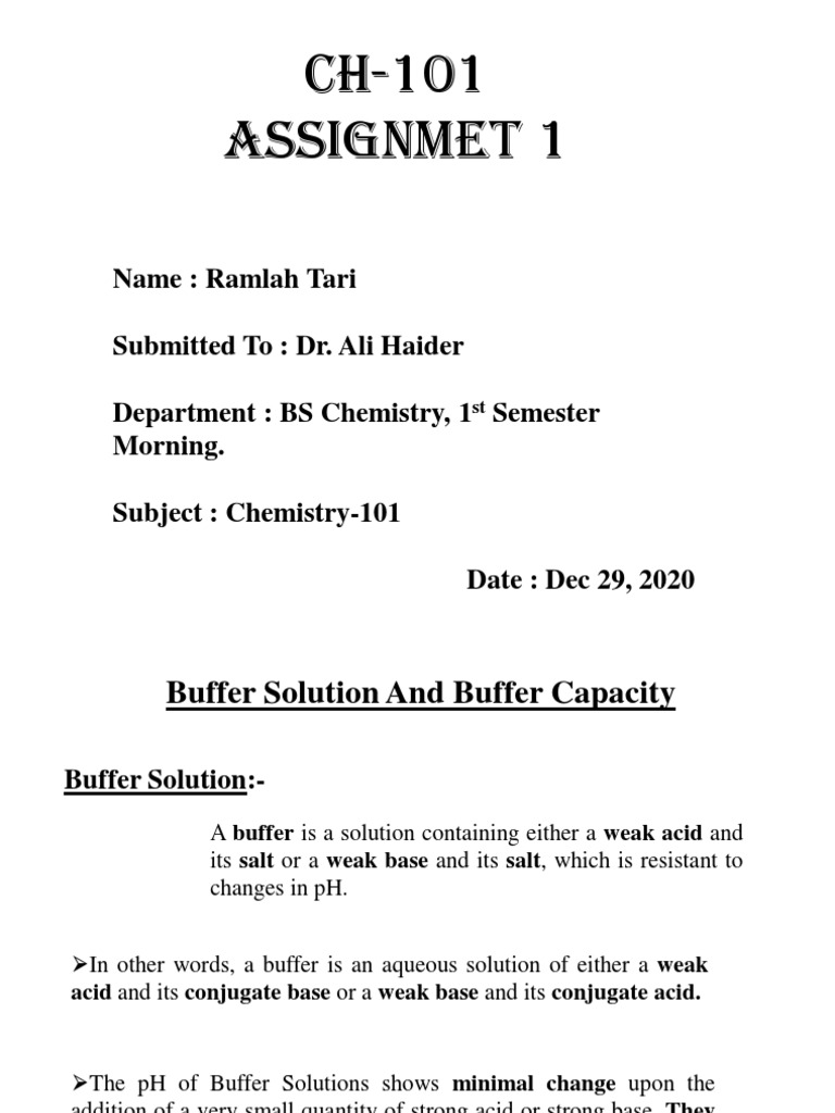 Buffer Chemistry Pdf Buffer Solution Acid