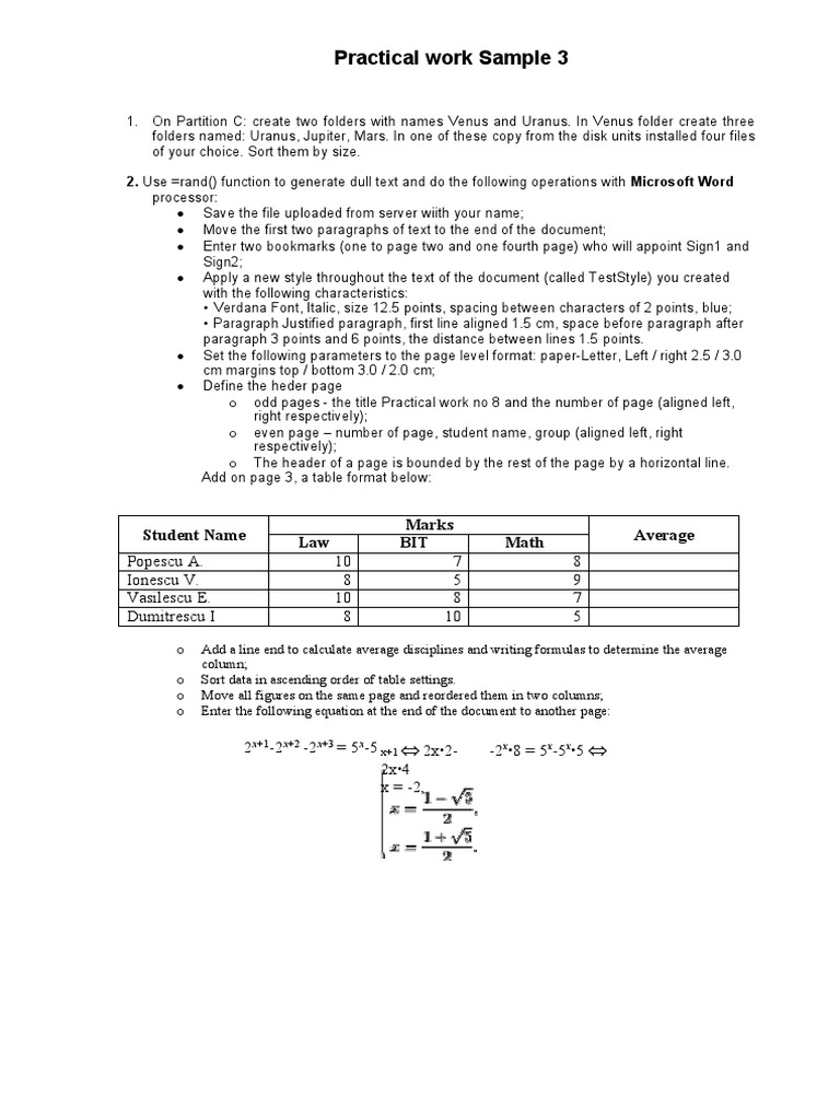 BIT - Practical Work Sample2021 | PDF | Computer File | Software ...