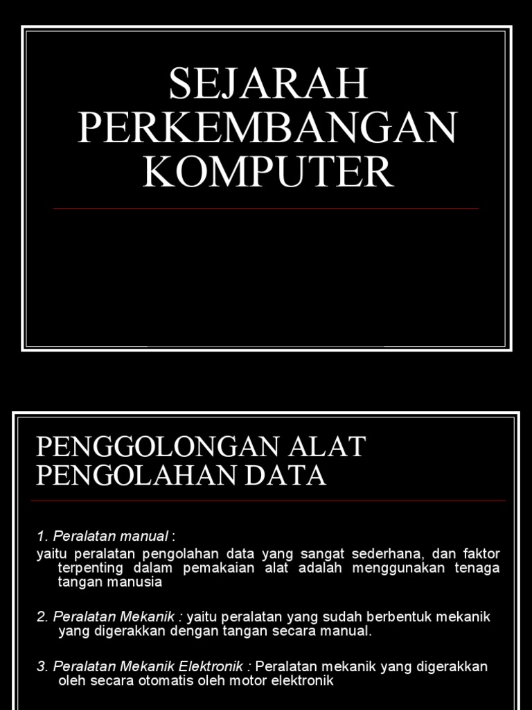 Sejarah Perkembangan Komputer | PDF | Griya & Taman | Komputer