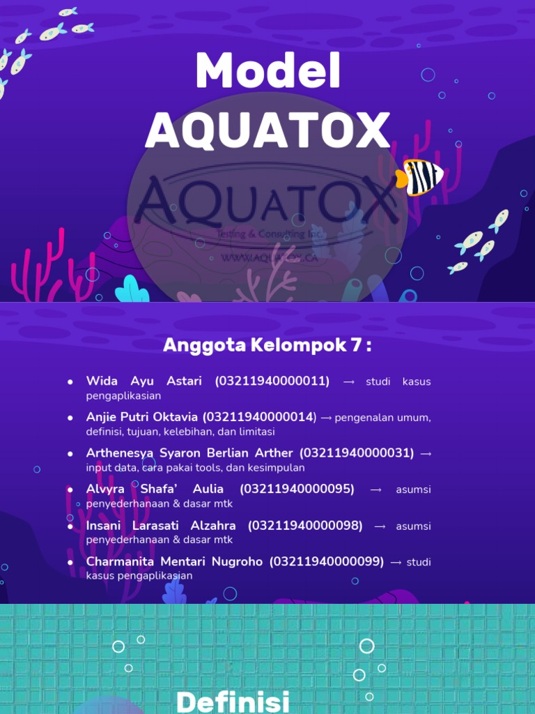 Model AQUATOX untuk Evaluasi Ekosistem | PDF
