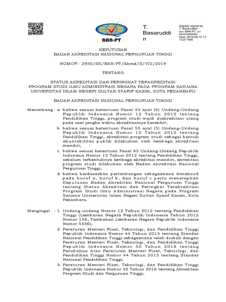 S1 Ilmu Administrasi Negara SK (A-361) | PDF