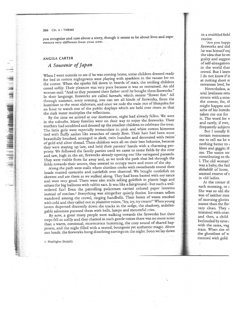 Angela Carter - A Souvenir of Japan | PDF