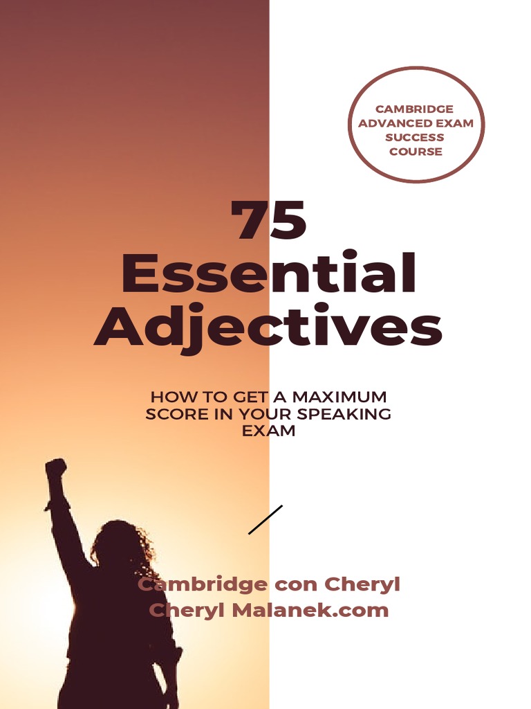 75 Essential Adjectives: Cambridge Con Cheryl | PDF